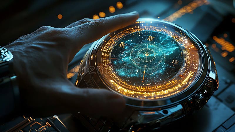Exploring the Future a Hand Engaging with a Futuristic Holographic ... Exploring the Future a Hand Engaging with a Futuristic Holographic ...