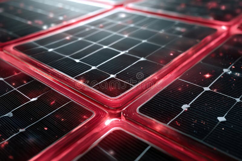 Exploring the Future: High-Resolution Close-Up of a Solar Panel for ...