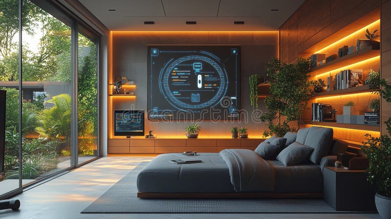 Exploring the Future of Interior Technology with a Large Wall Screen in ...