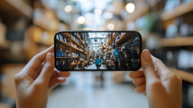 Exploring the Future of Retail Enhancing Shopping with Augmented Reality Technology Stock ...