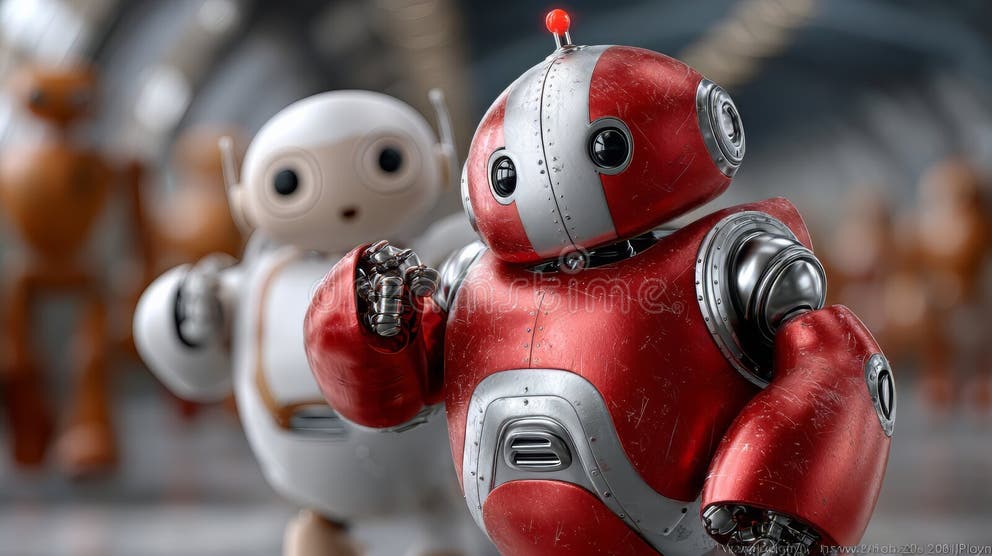 Exploring the Future of Robotics and AI with a Friendly Red-Faced Robot ...