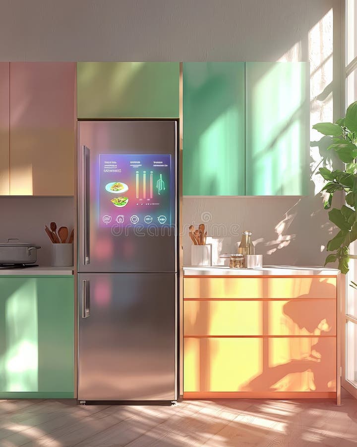 Exploring the Future of Smart Homes with IoT Innovations in Kitchen Technology and Design Stock ...