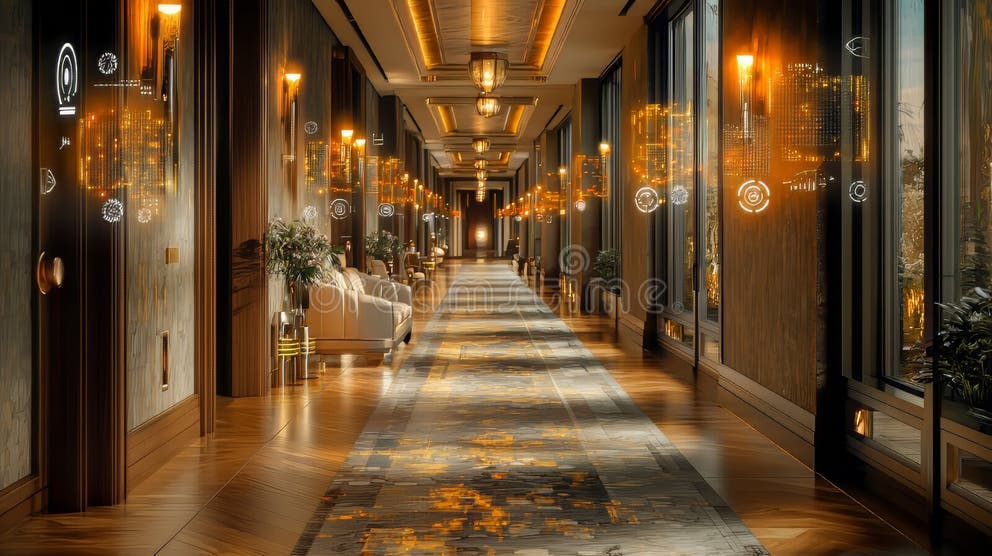 Exploring the Future of Smart Homes: a Long Hallway with an Advanced ...