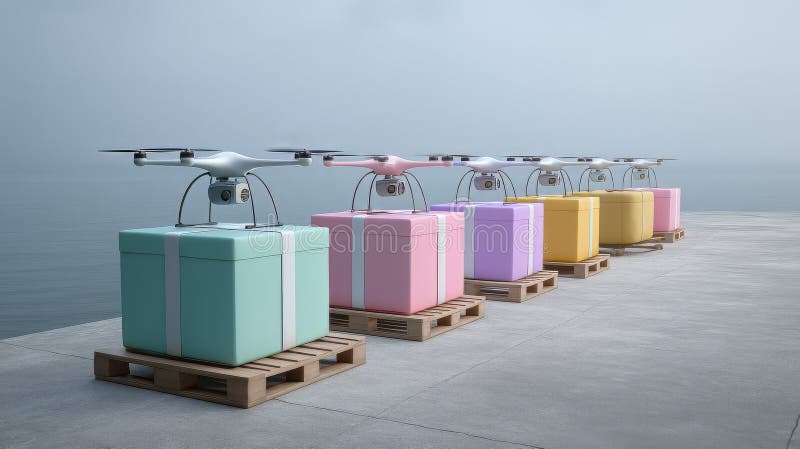 Exploring the Future of Supply Chain Logistics with Drones and Colorful ...