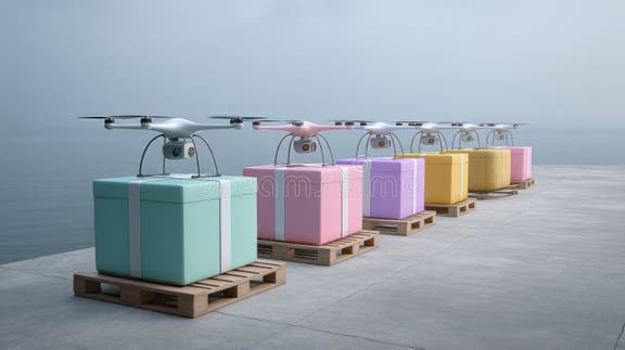 Exploring the Future of Supply Chain Logistics with Drones and Colorful ...