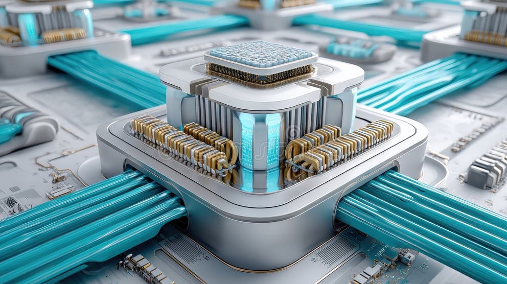 Exploring the Future of Technology through Innovative Blue and Gold ...