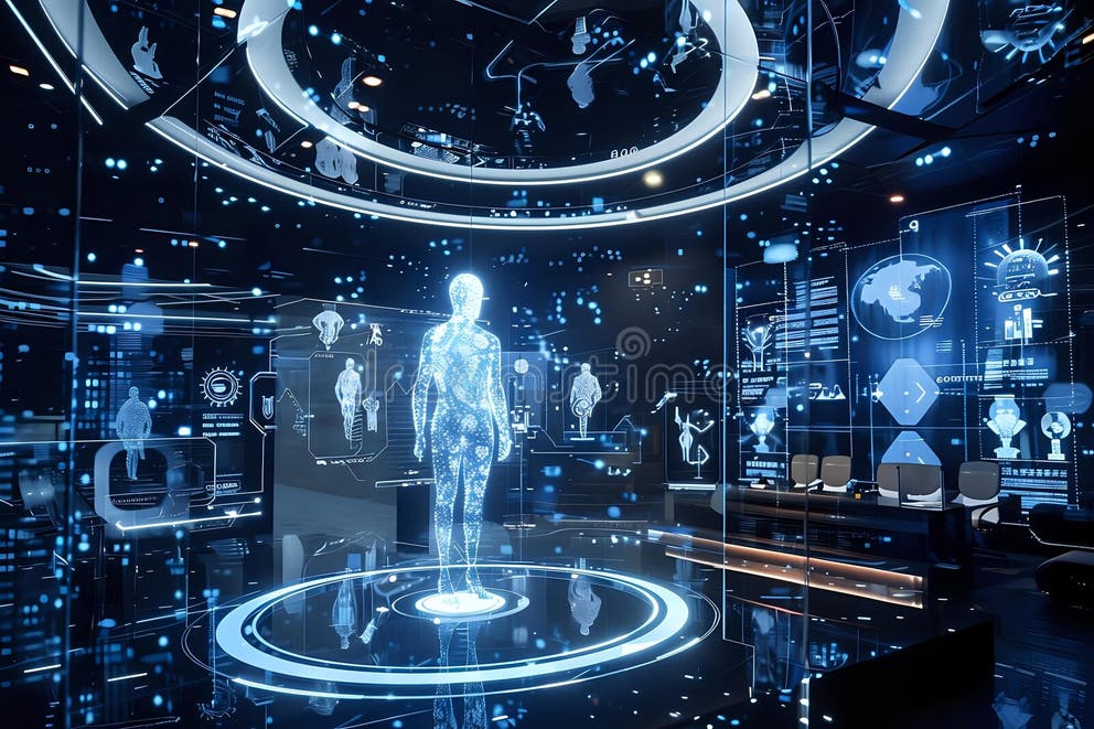 Exploring Futuristic Human Body Visualization, Advanced Holographic ...