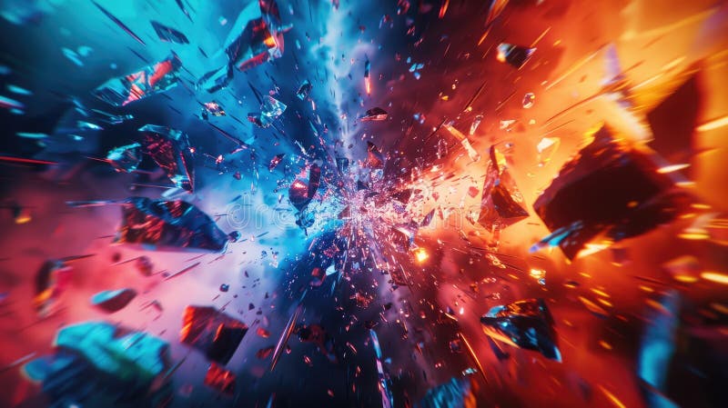 Exploring a Futuristic Neon SciFi Vortex Setting with Shattered Debris ...