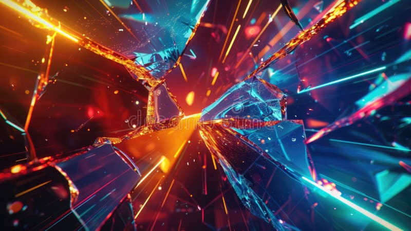 Exploring a Futuristic Neon SciFi Vortex Setting with Shattered Debris ...