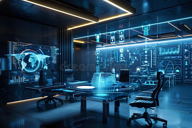 Exploring Futuristic Office Designs, Advanced Technology Integration in ...
