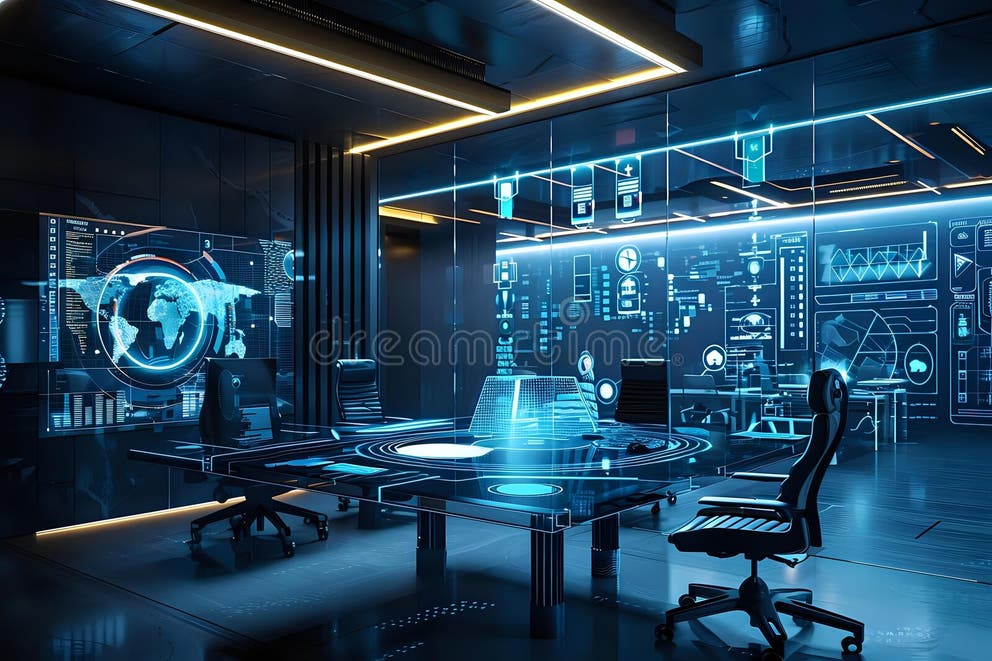 Exploring Futuristic Office Designs, Advanced Technology Integration in ...