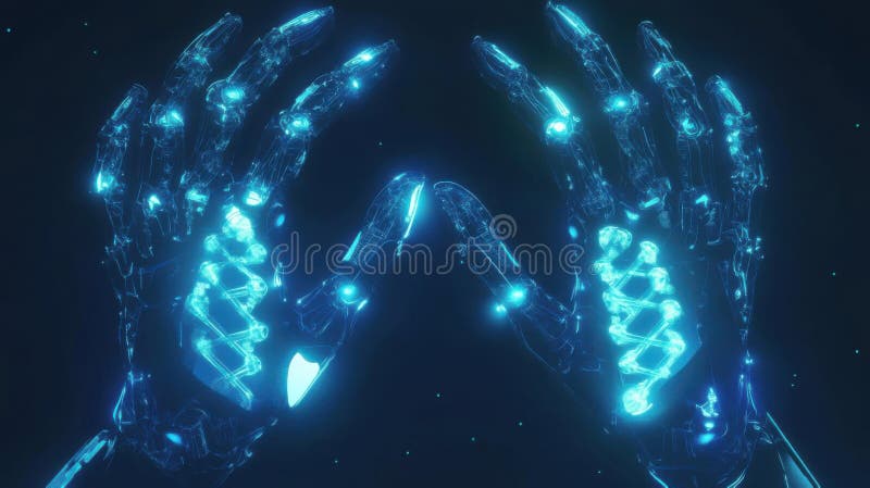 Exploring Futuristic Robotic Hands, a Digital Art Showcase Stock ...
