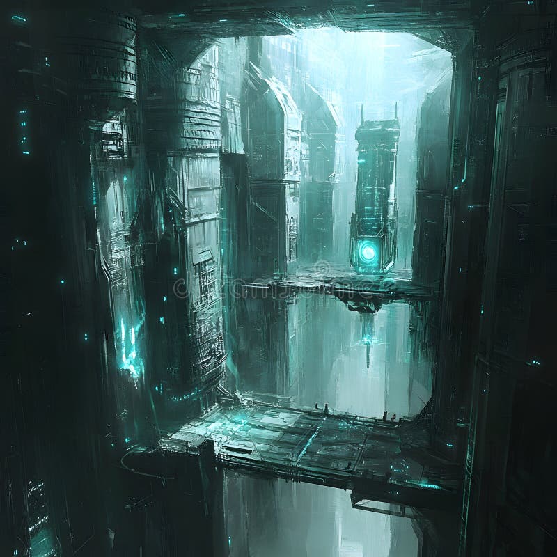 Exploring Futuristic Structures Digital Cityscape Art Sci-fi ...