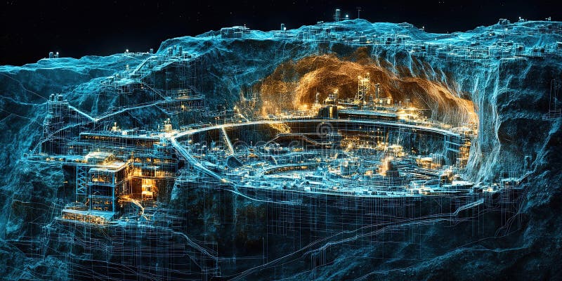 Exploring a Futuristic Underground City with Intricate Structures ...