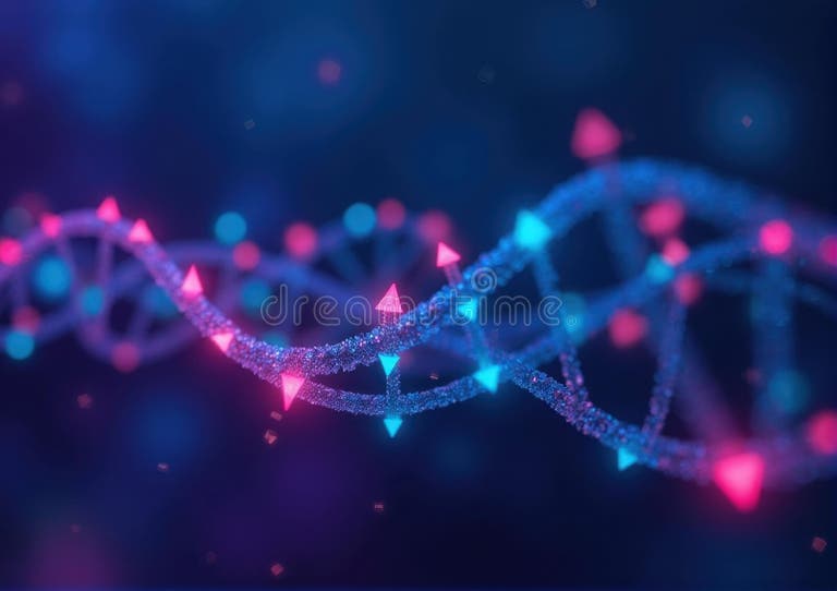 Exploring Genetic Structures through Macro Dna Digital Art Stock Image ...