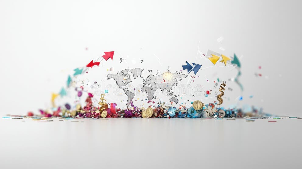 Exploring Global E-commerce Trends through a Vibrant World Map Crafted ...