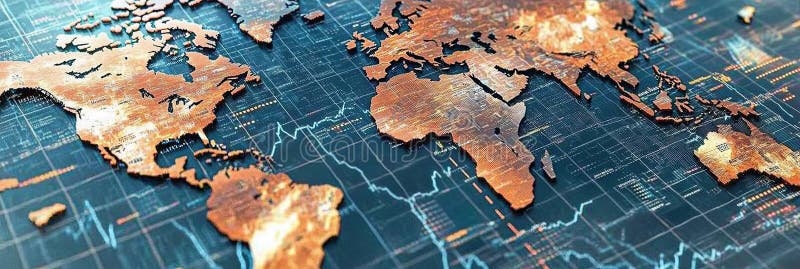 Exploring Global Markets through Double Exposure of World Map on ...