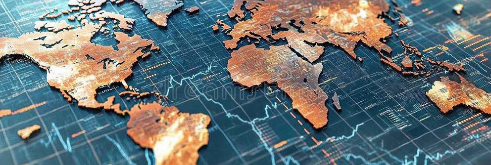 Exploring Global Markets through Double Exposure of World Map on ...