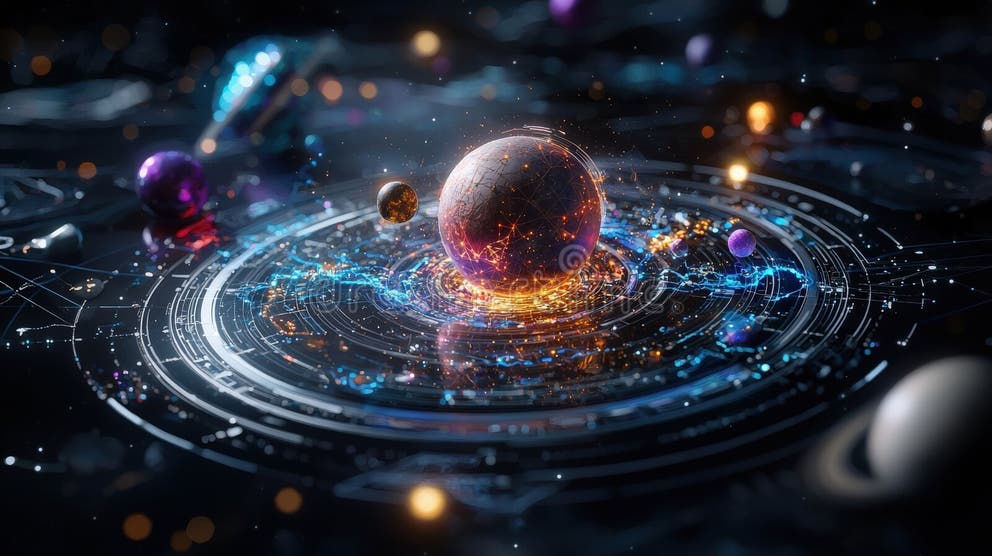 Exploring a Glowing Digital Map of the Solar System Cosmic Journey ...