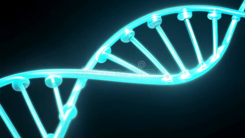 Exploring Glowing DNA Structures in a Dark Lab Environment with Vibrant ...