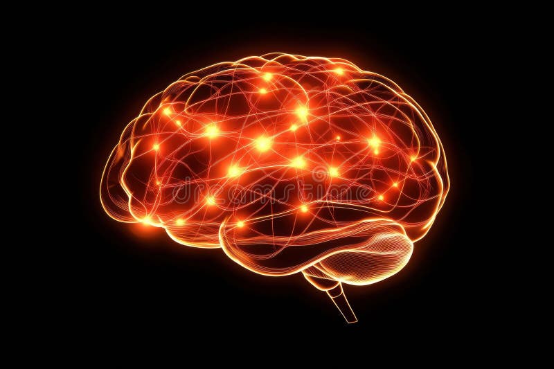 Exploring Glowing Neuron Pathways and Electrical Pulses in the Human ...