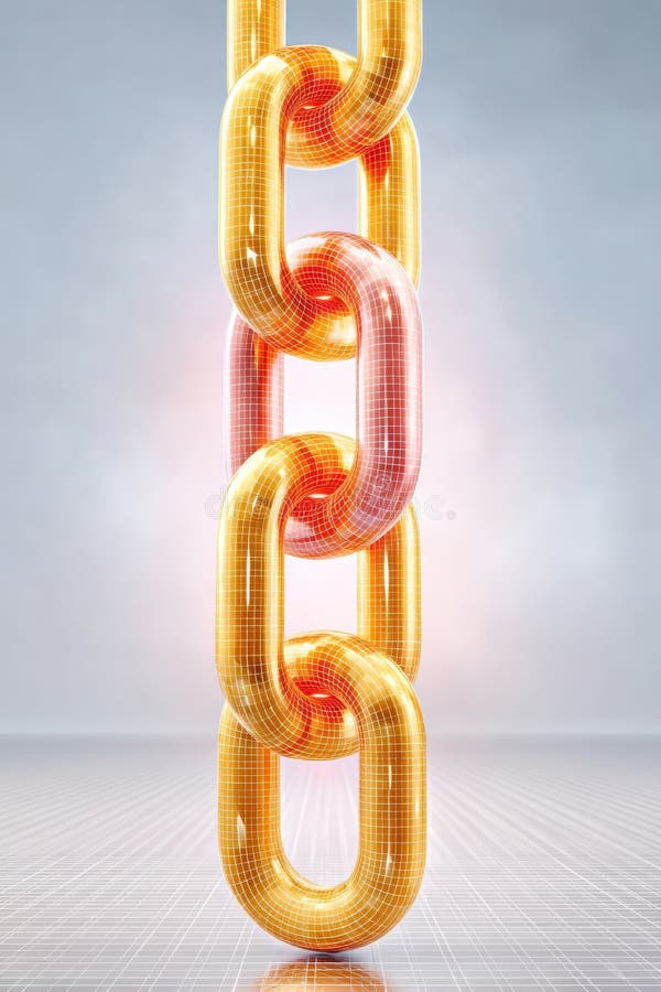 Exploring the Golden Chain of Cybersecurity with a Vibrant Red Link ...