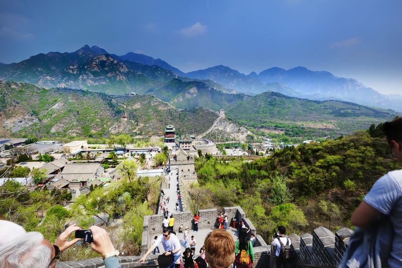 Exploring the Great Wall of China Editorial Image - Image of tower ...