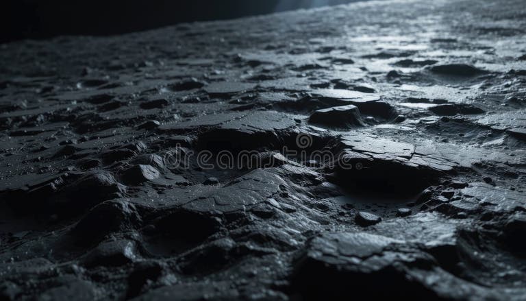 Exploring Grey Moon Surface with Craters and Texture Lunar Landscape ...