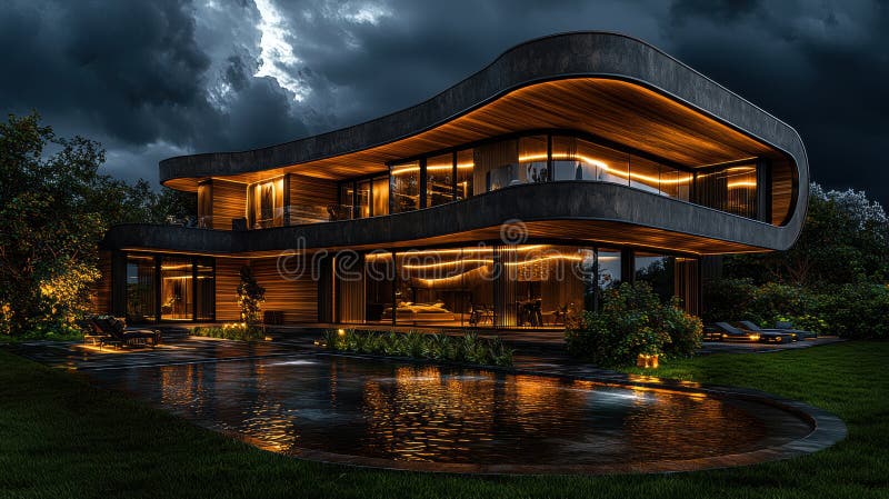 Exploring the Harmonious Balance of a House with a Pool in Normalist ...