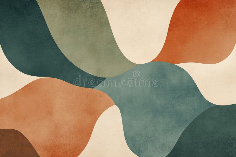 Exploring the Harmony of Abstract Organic Shapes in Earthy Tones with ...