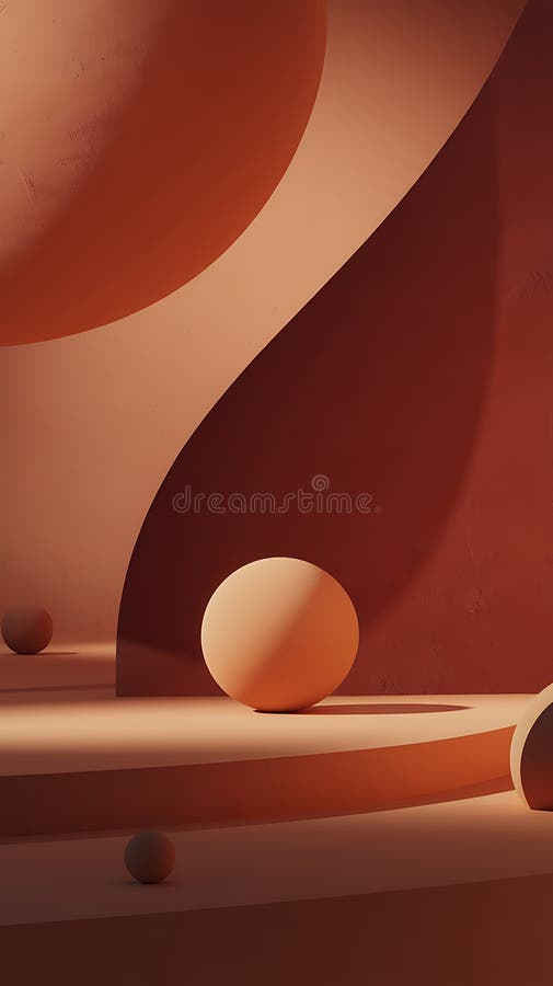 Exploring the Harmony of Form and Color in a Minimalist Abstract Scene ...