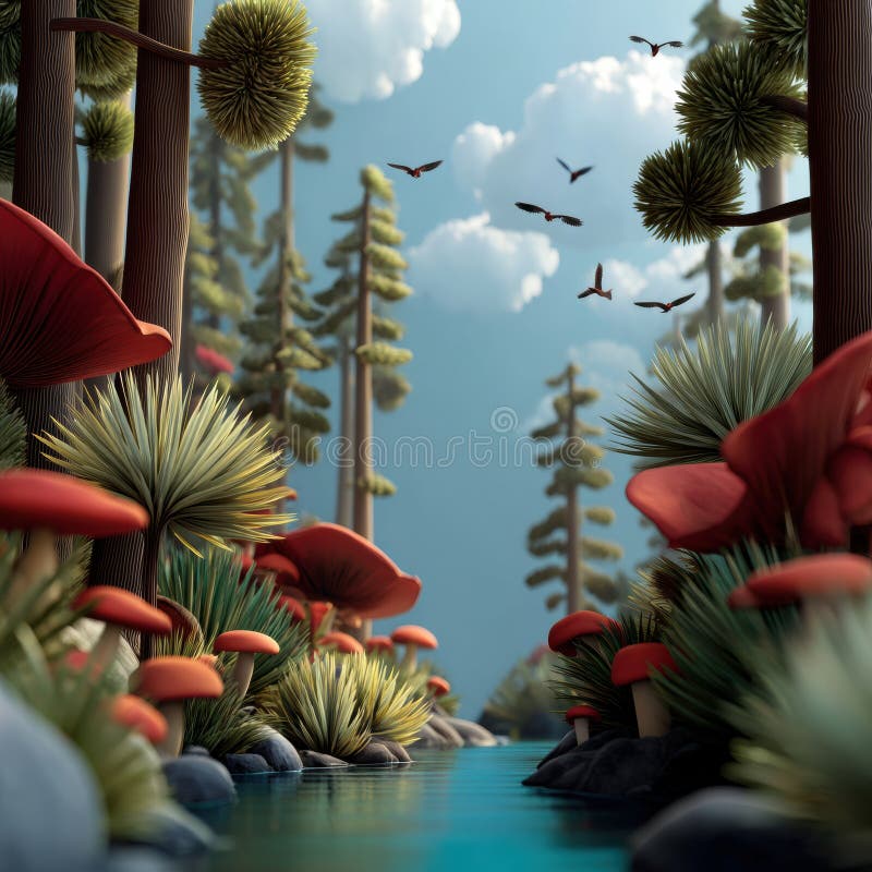 Exploring the Harmony of Nature in a Lively Forest Ecosystem with a ...