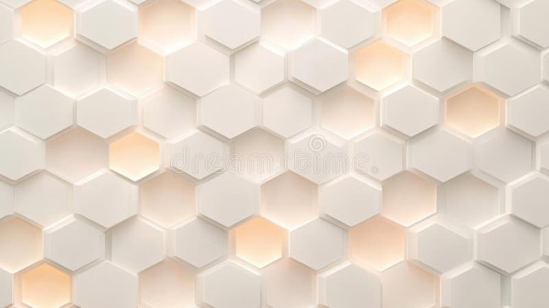 Exploring Hexagon Patterns, a 3D Geometric Design Stock Illustration ...