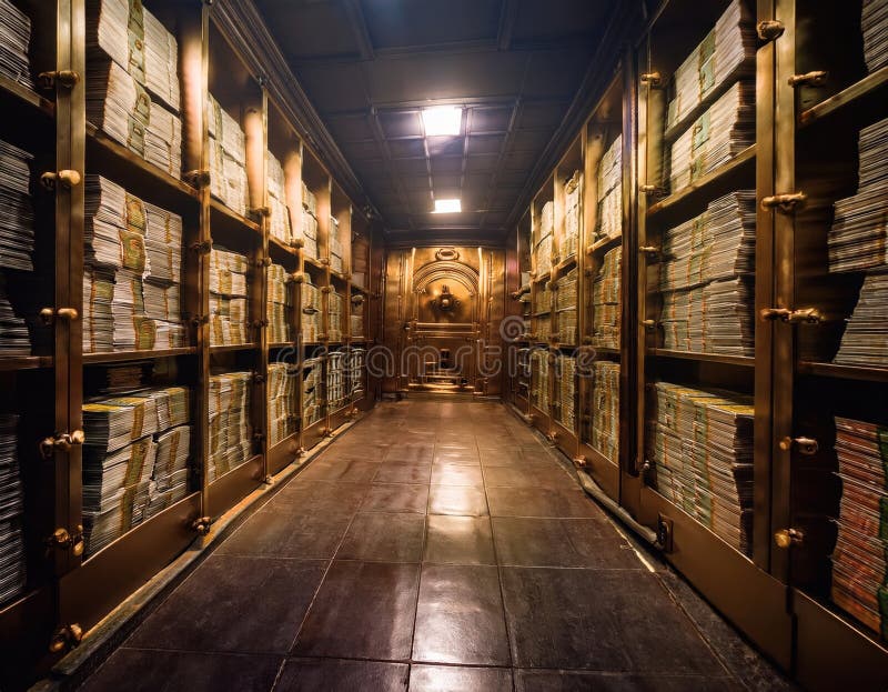 Exploring a Hidden Vault of Financial Stock Photo - Image of services ...