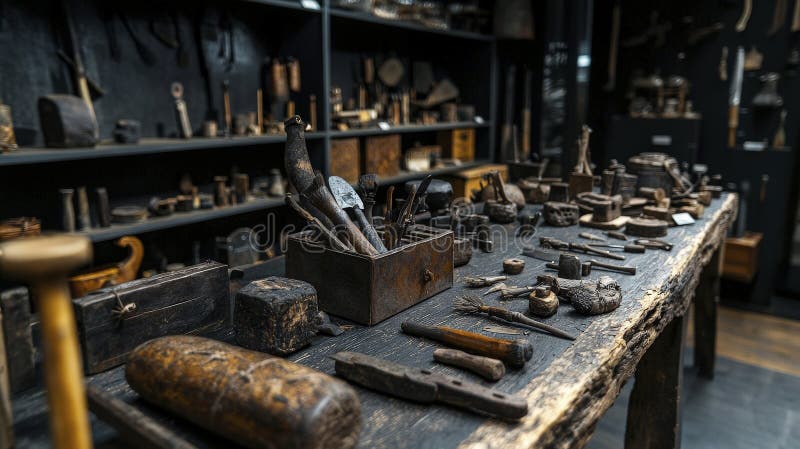 Exploring Historic Artifacts and Tools Modern Museum Exhibition ...