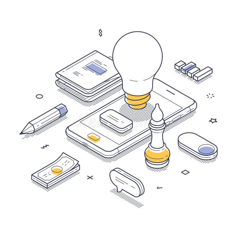 Exploring Innovative Business Ideas through Isometric Line Art ...