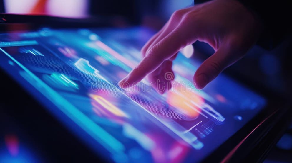 Exploring Interactive Digital Interfaces in Science Stock Photo - Image ...