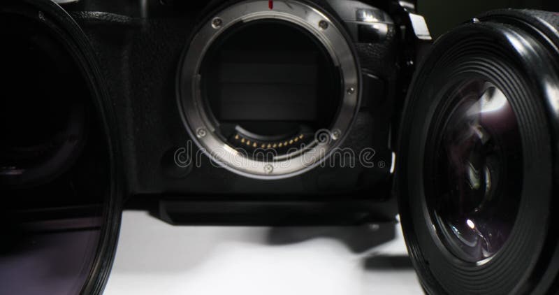 Exploring the Internal Mechanics of a Camera Lens Stock Footage - Video ...