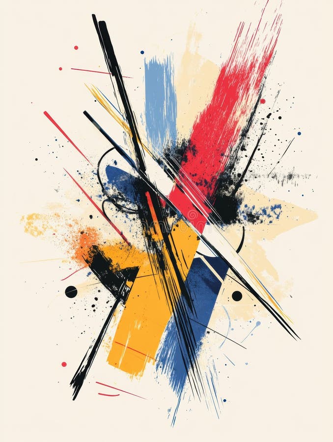 Exploring the Interplay of Color and Form, this Artwork Features Vivid ...