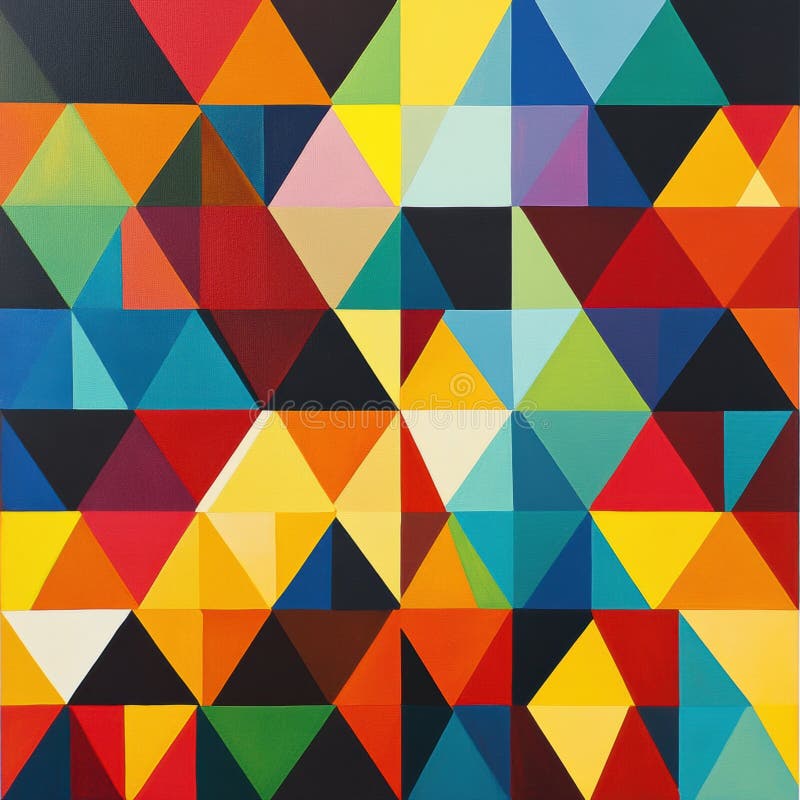 Exploring the Interplay of Colors and Shapes, this Artwork Showcases a ...