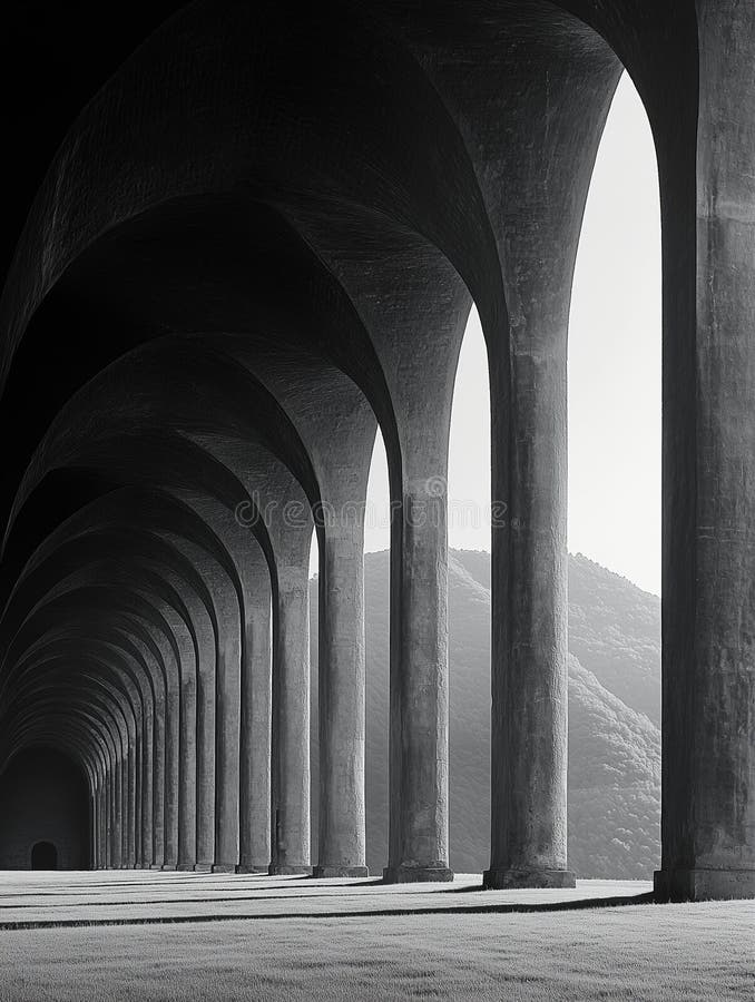 Exploring the Interplay of Light and Shadow within a Series of Graceful ...