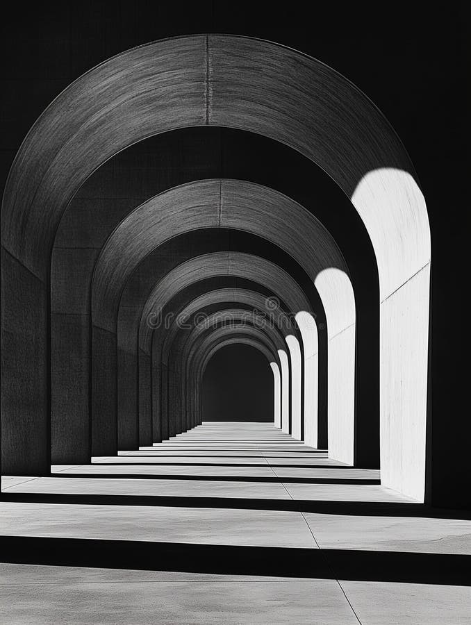 Exploring the Interplay of Light and Shadow within a Series of Graceful ...