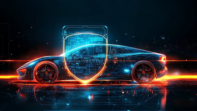 Exploring the Intersection of Futuristic Car Design and Digital Shield ...