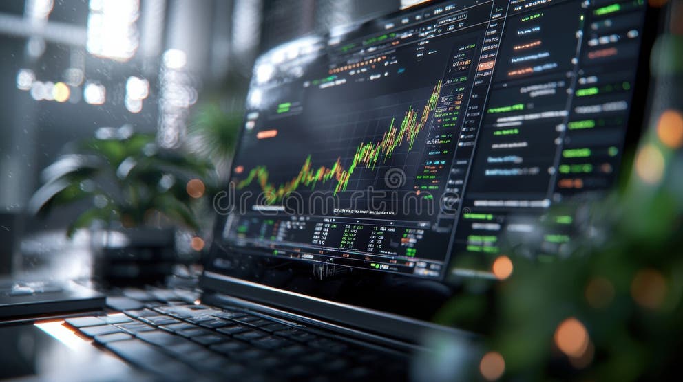 Exploring the Intersection of Investment and Technology with a Laptop ...