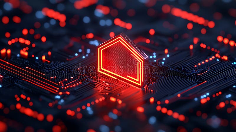 The Intersection of Technology and Home a Futuristic Concept of Smart ...