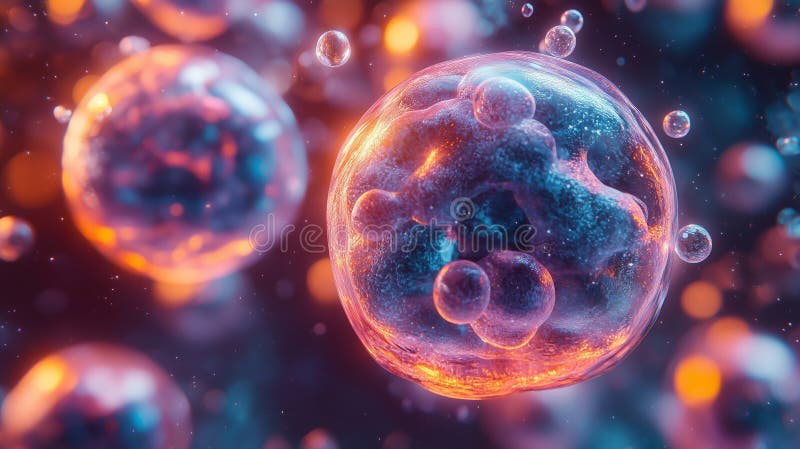 Exploring the Intricacies of Colorful Cell Structures in Science Stock ...