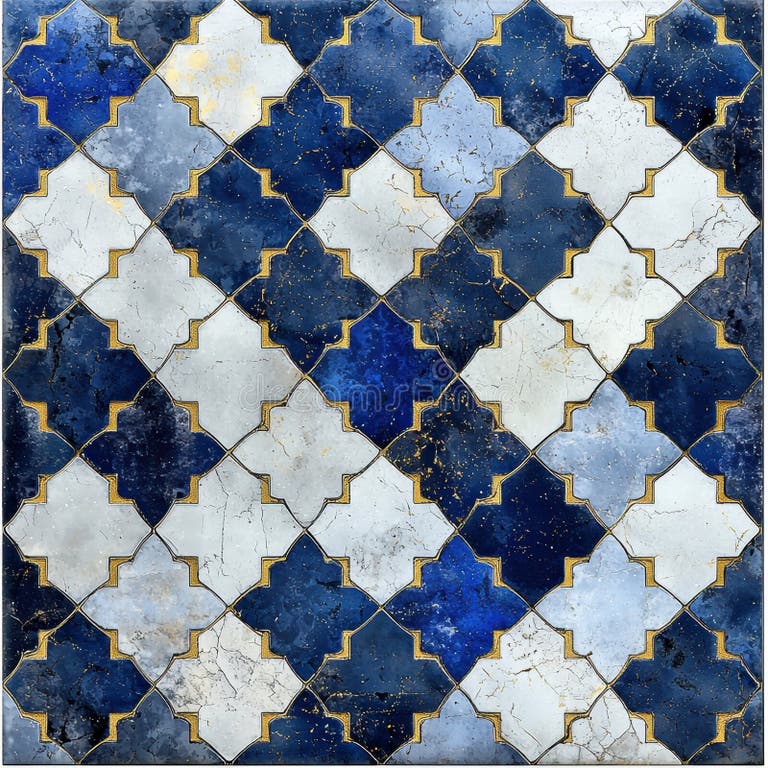 Exploring the Intricacies of a Stunning Blue and White Tile Pattern ...