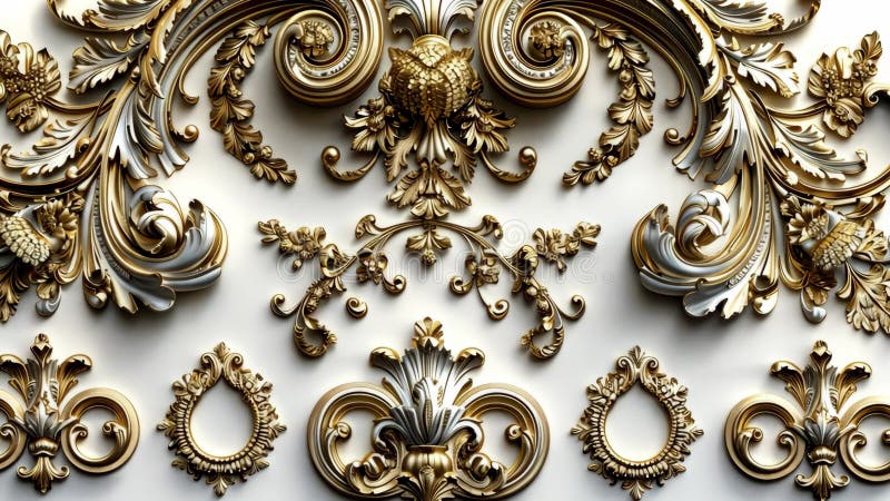 Exploring Intricate Baroque Decorative Elements from Historical ...