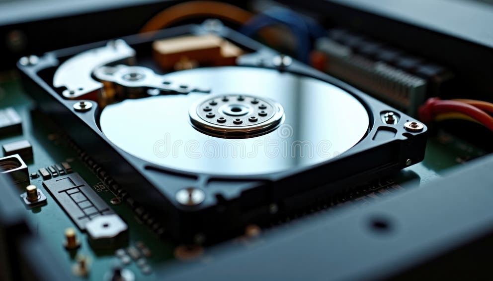 Exploring the Intricate Components of a Hard Drive within a Computer ...