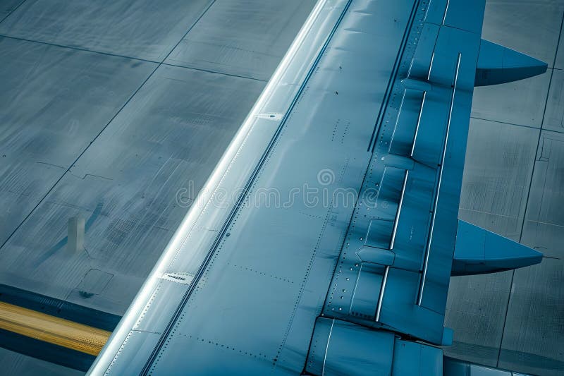 Exploring the Intricate Design of Airplane Wings, a Detailed View of ...